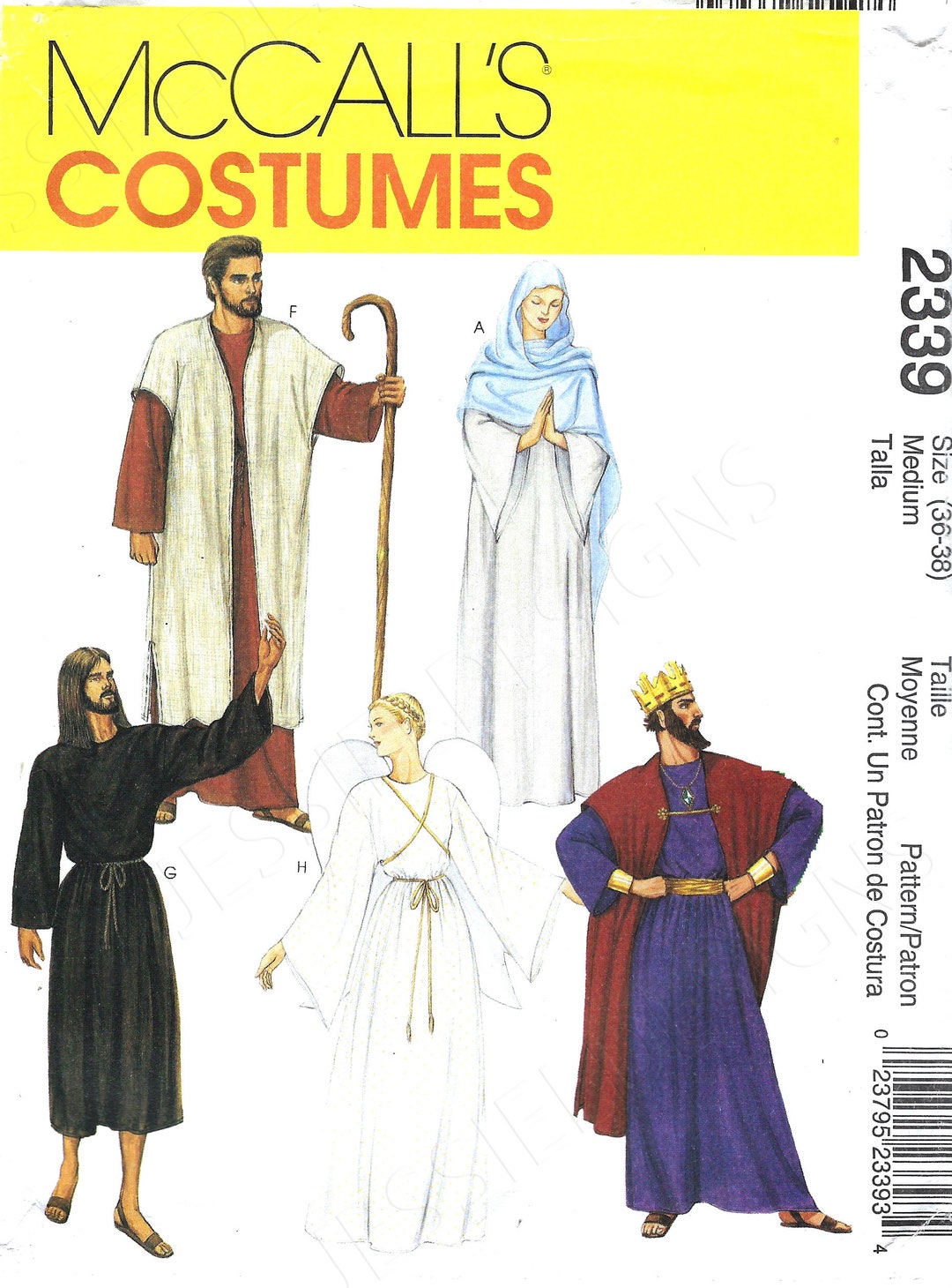 Uncut Mccalls Sewing Pattern 2339 Adult Biblical Costumes 301/2-31 1/2 ...