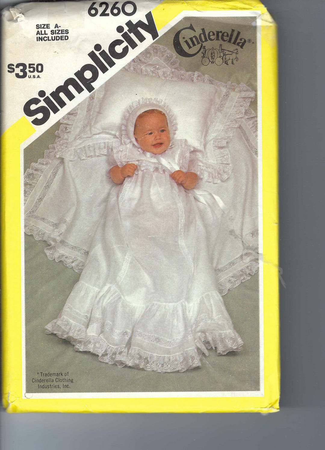Uncut Simplicity Sewing Pattern 6260 1980's Cinderella Baby Baby's ...