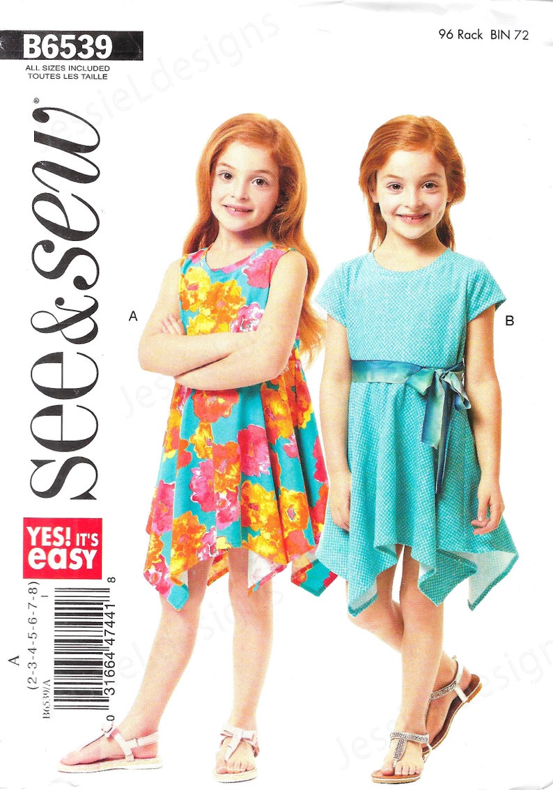 Uncut Butterick Sewing Pattern 6539 Children's Girl's | Etsy