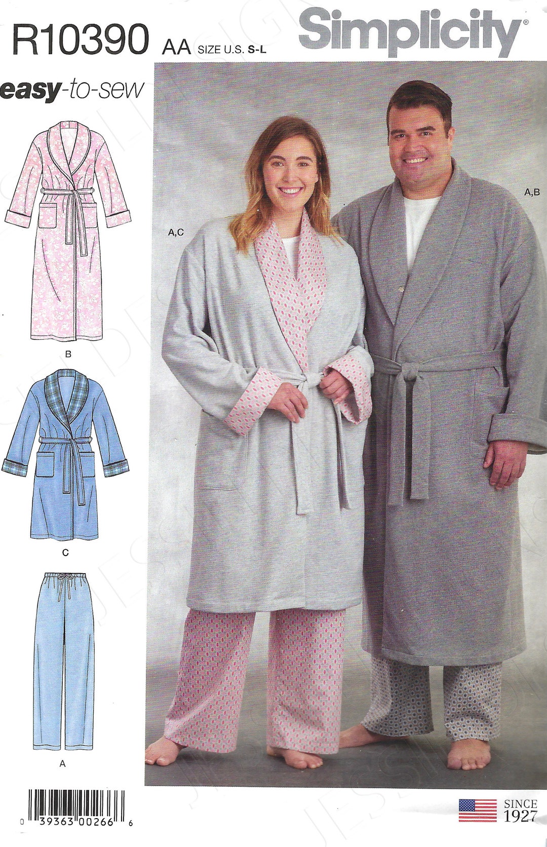 Uncut Simplicity Sewing Pattern R10390 8804 10390 Easy Womens and Mens ...