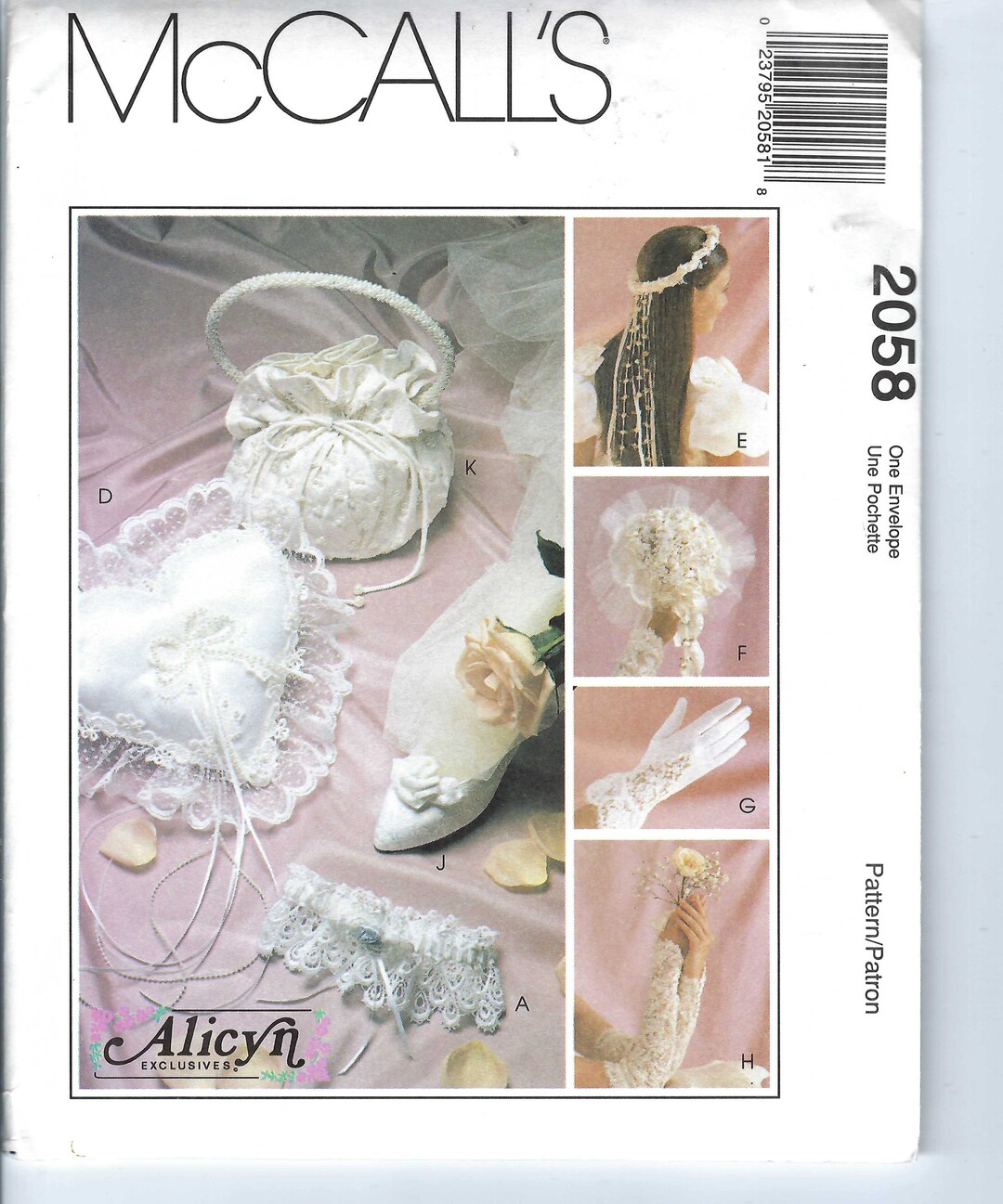 Uncut Mccalls Sewing Pattern 2058 | Bridal Accessories | Wedding ...
