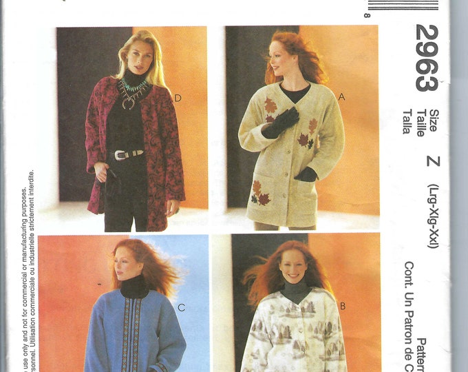 Uncut Mccall's Sewing Pattern Unlined Jacket Uncut Vintage Sewing ...