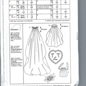 Uncut Burda Sewing Pattern Wedding Accessories 7673, Bridal Gown Veil ...