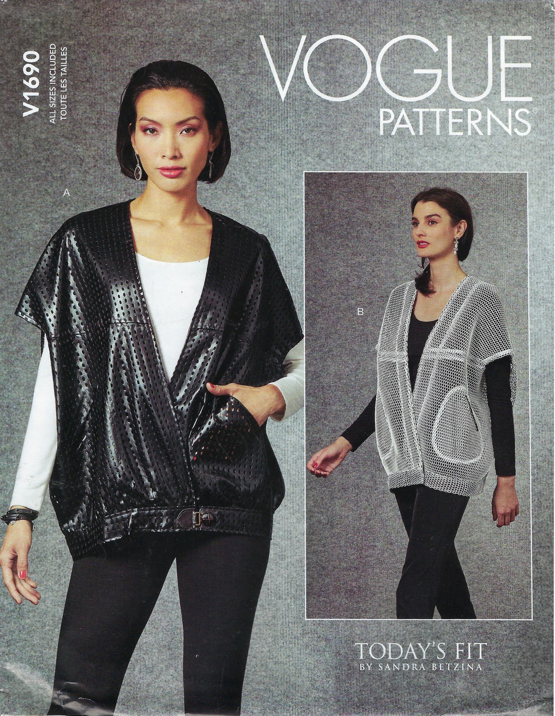 Uncut Vogue Sewing Pattern 1690 Misses' Vest All Size FF - Etsy