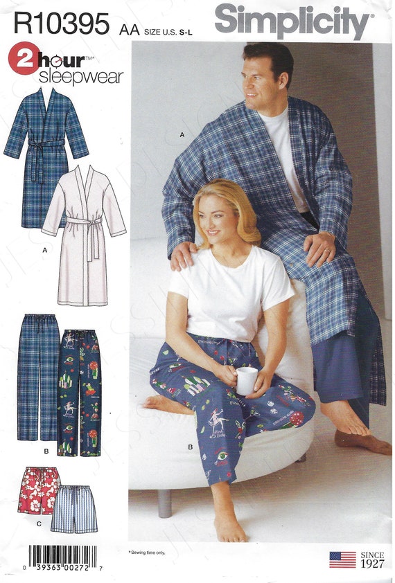 Uncut Simplicity Sewing Pattern 9131 10395 5314 UNISEX ROBE | Etsy