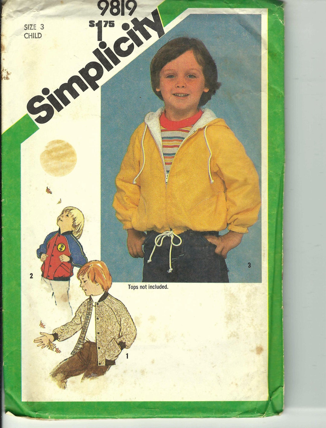 Uncut Vintage Simplicity Sewing Pattern 9819 Uncut Child’s Hooded or ...