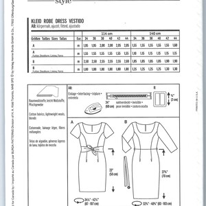 Uncut Burda Style Sewing Pattern Dress - Shift Dress - Carré Neckline ...