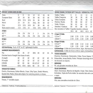 Uncut New Look Sewing Pattern 6702 Misses Women Ladies Skirts 6-8-10-12 ...