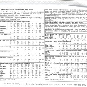 Uncut Simplicity Sewing Pattern 2414 Misses Pants, Shorts and Skirt ...