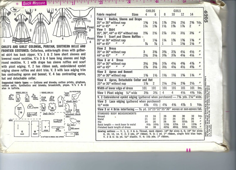 Uncut Vintage Simplicity Sewing 6205 Vintage Sewing Pattern - Etsy