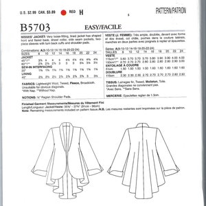 Uncut Butterick Sewing Pattern Misses Jacket Sewing Pattern, Butterick ...