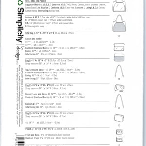 Uncut Simplicity Sewing Pattern 11471 9562 Tote, Bags and Pouch One ...