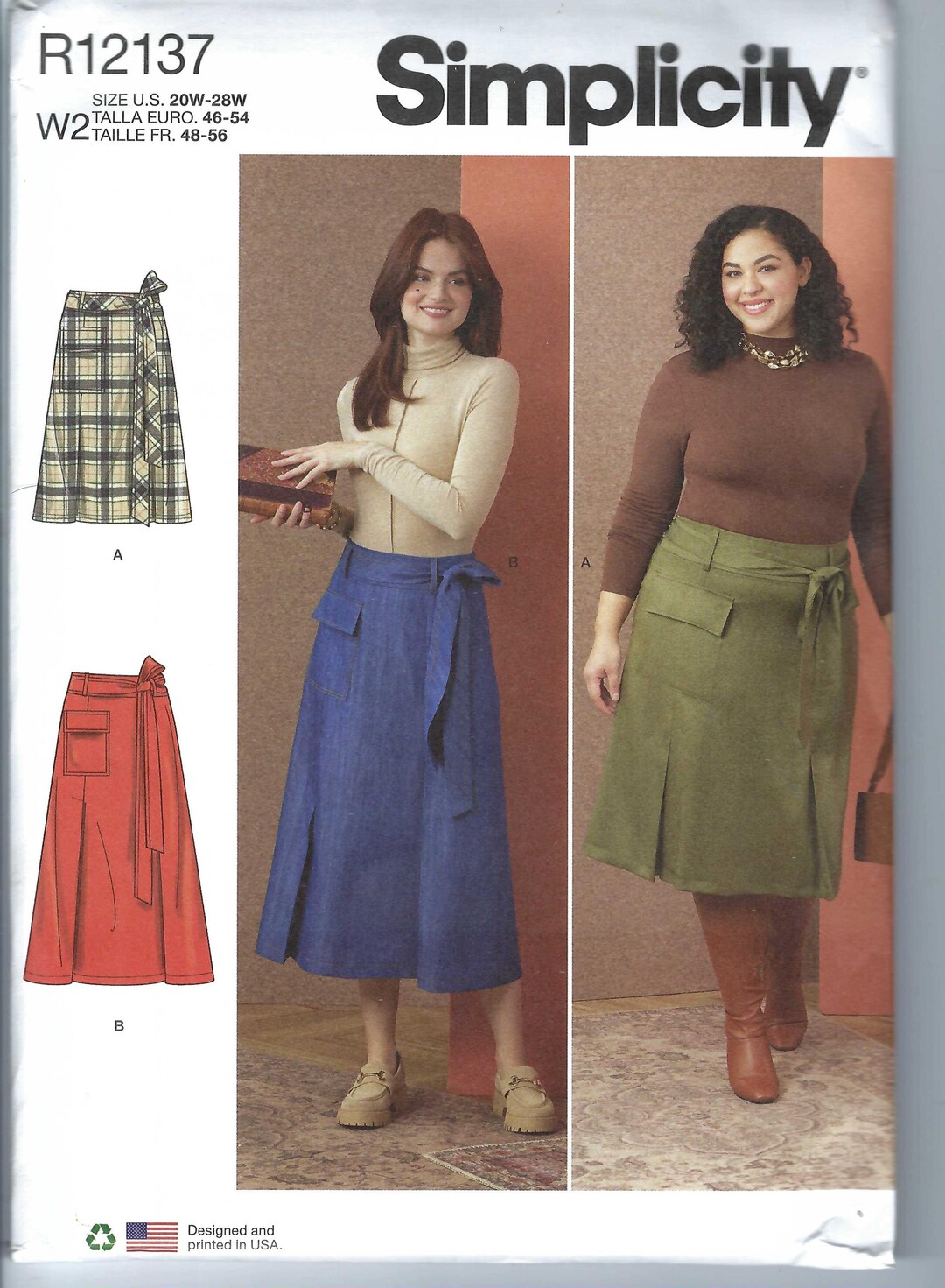 Uncut Simplicity Sewing Pattern 12137 3005 Misses' and Women's Skirts ...