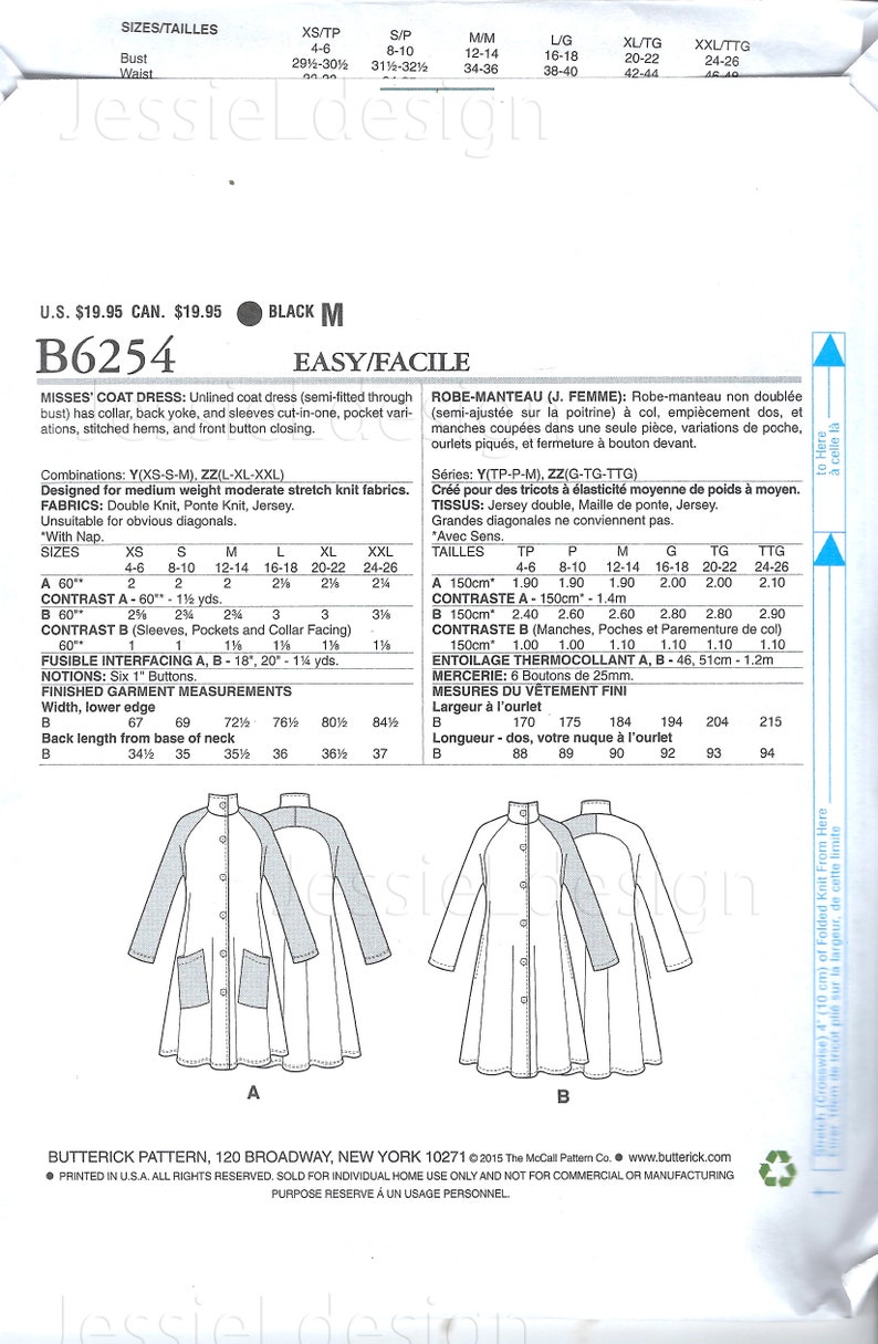 Uncut Butterick Sewing Pattern 6254 Katherine Tiltonmisses - Etsy