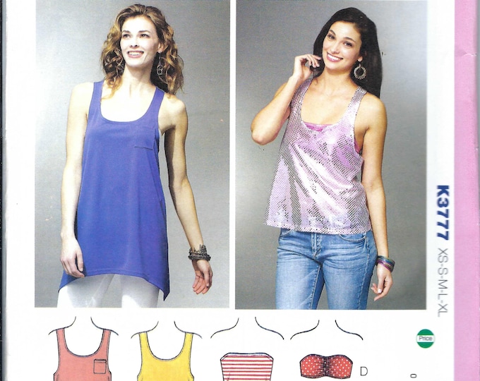 Uncut Kwik Sewing Pattern 3777 Tops , Size XS-S-M-L-XL - Etsy