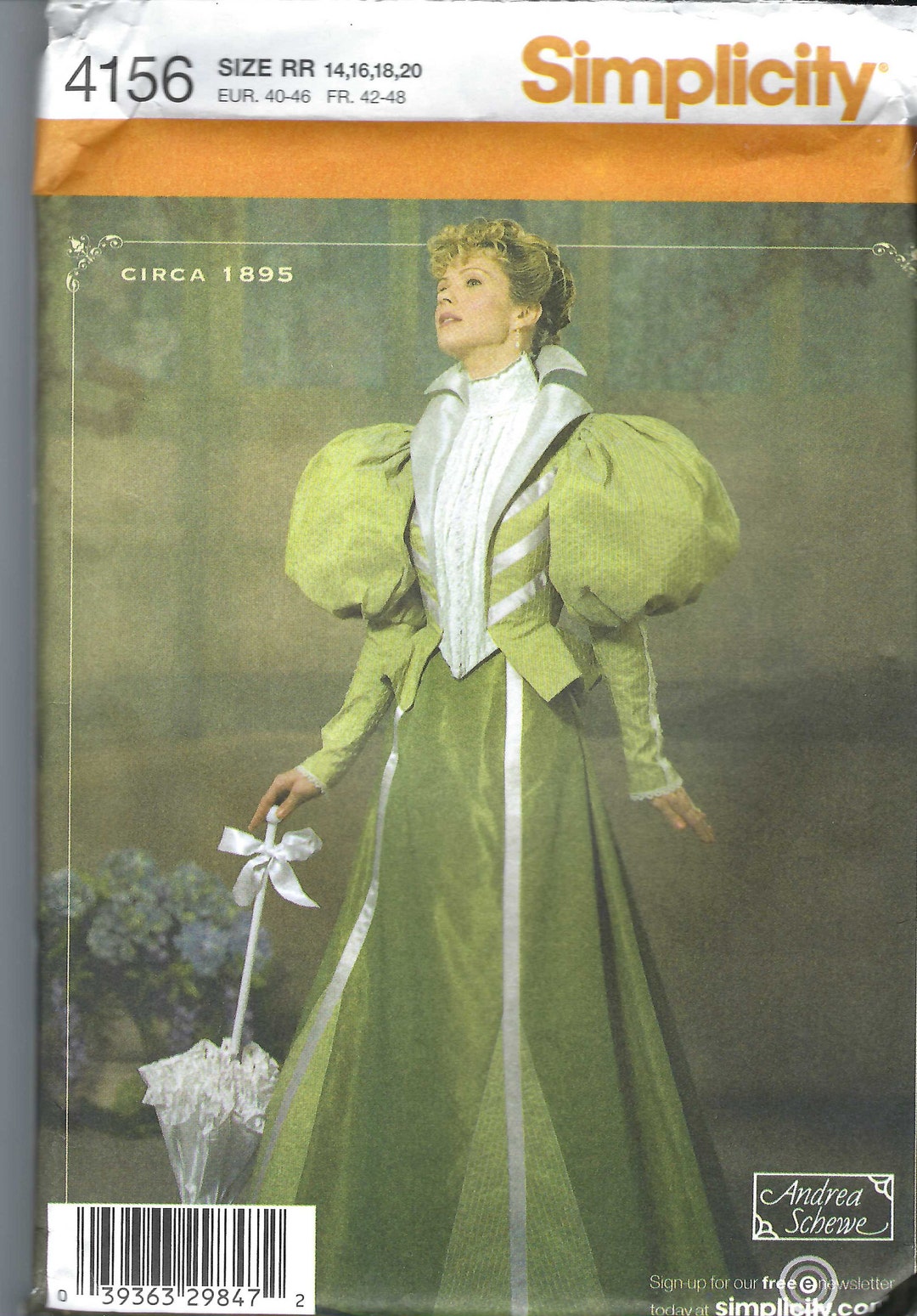 Uncut Sewing Simplicity Pattern 4156 Misses Gibson Girl Costume 1800s ...