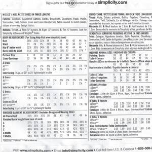 Uncut Simplicity Sewing Pattern 2246 LISETTE Traveler DRESS Sewing ...