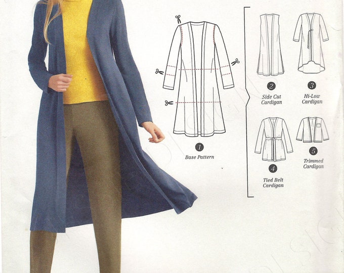Uncut Simplicity Sewing Pattern 8377 Misses' Knit Cardigan With ...
