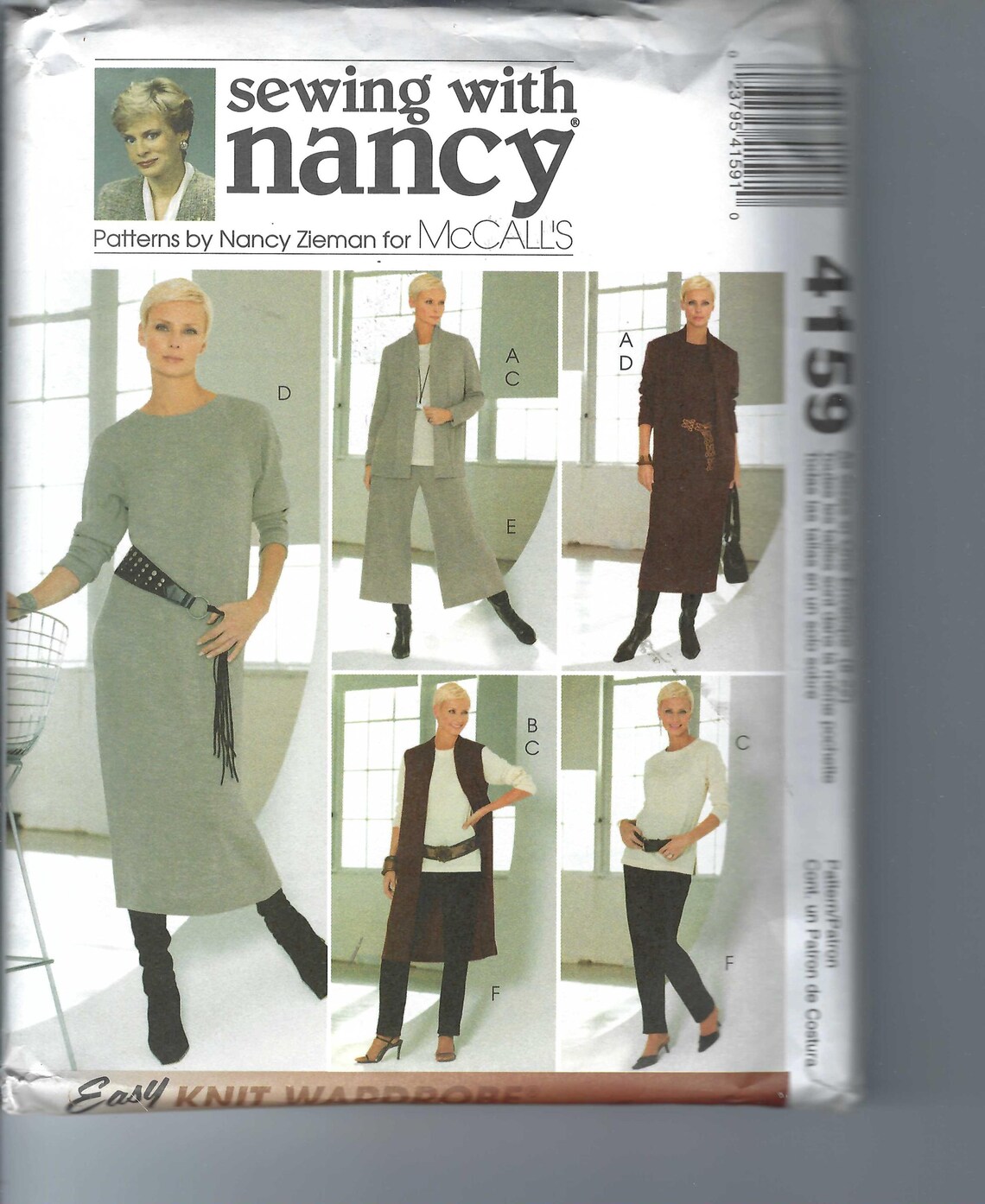 Uncut Mccalls Sew Sewing Pattern 4159 Jacket Vest Top Dress Culottes ...