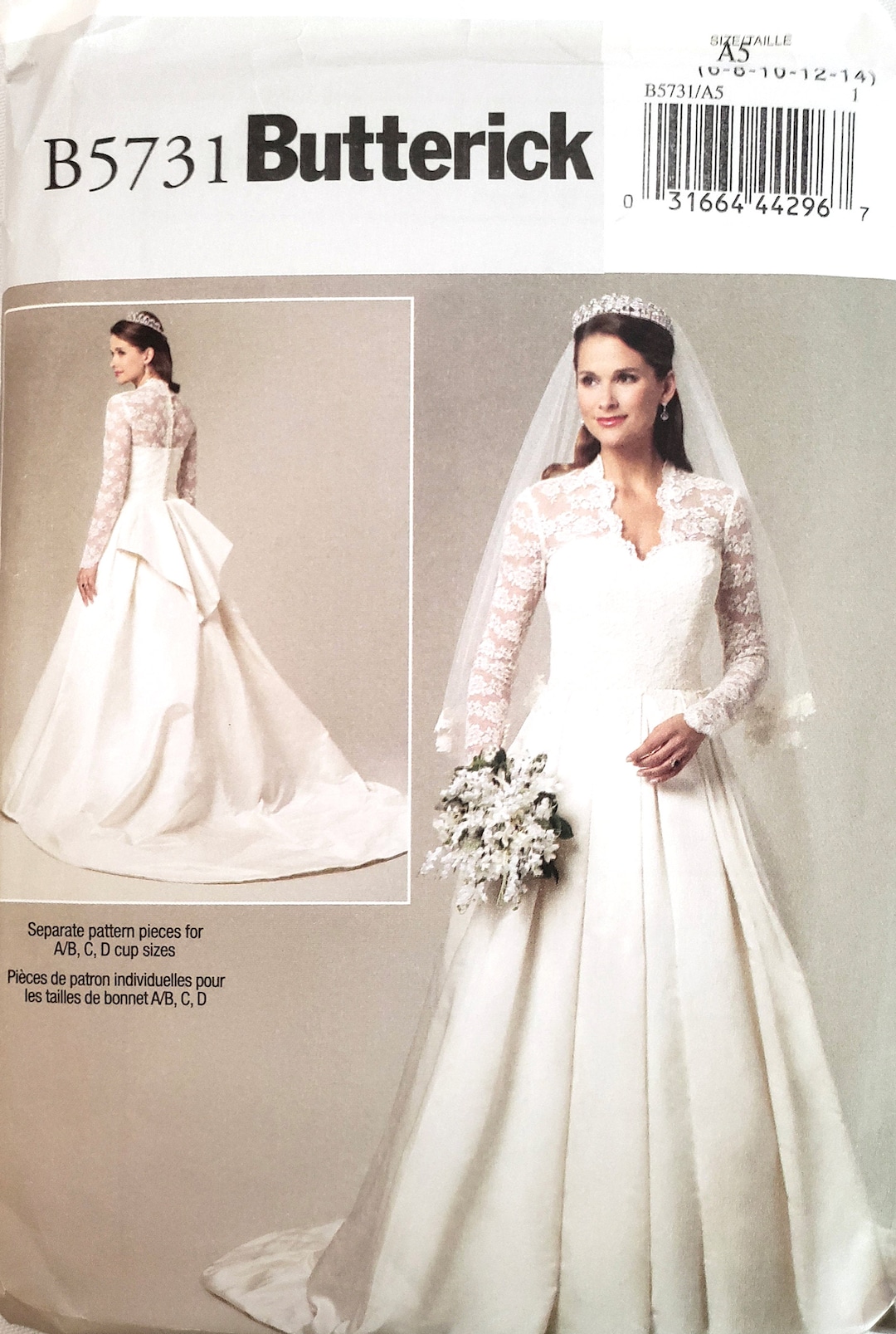 DESTASH Butterick Sewing Pattern 5731 Sz A5 (6-8-10-12-14) 14-20 Misses ...