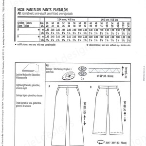 Uncut Burda Sewing Pattern 6492 Womens Pants US Size: 20-34 FF - Etsy
