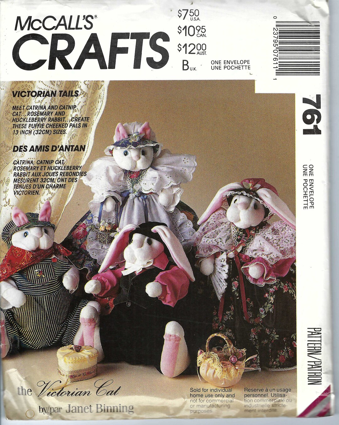 Uncut Mccalls Sewing Pattern 761 Sewing Pattern Vintage Victorian Tails ...