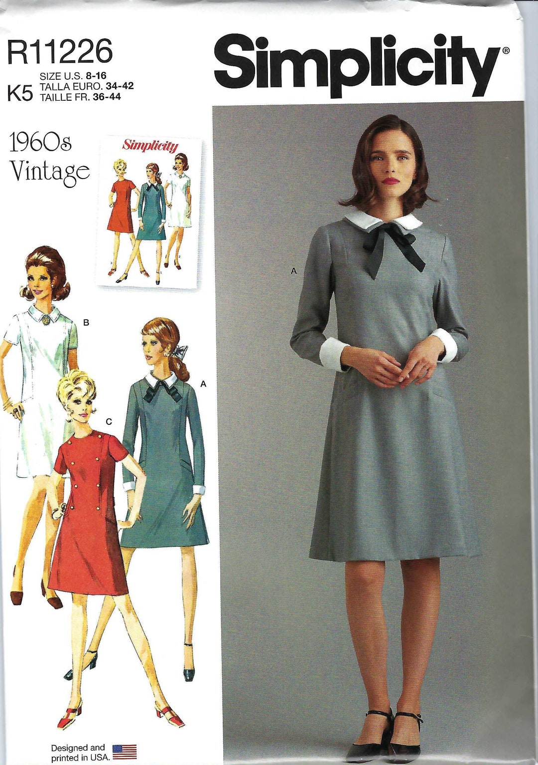 Uncut Simplicity Sewing Pattern 11226 9371 Misses' Women's Dress Cuff ...