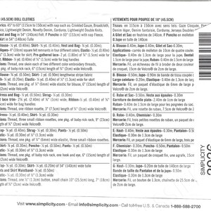 Uncut Simplicity Sewing Pattern 3936 One Size 18 Doll Clothes. Will Fit ...