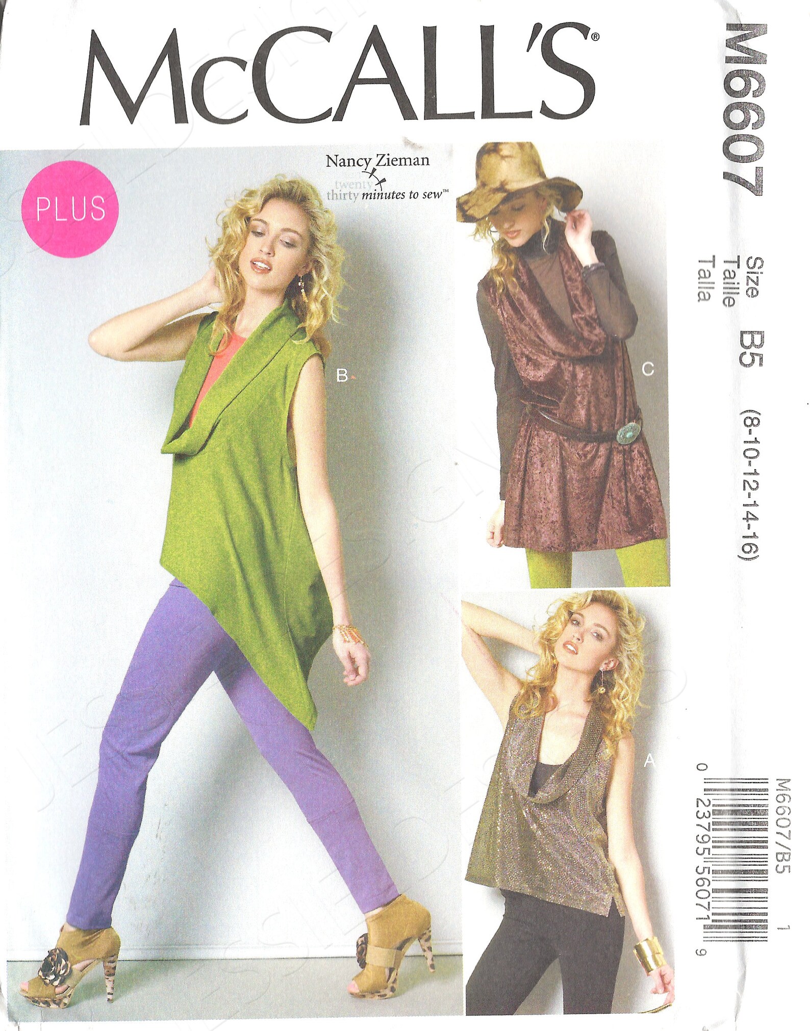Uncut Mccall Sewing Pattern 6607 Divine Bohemian Stretchy Tops | Etsy