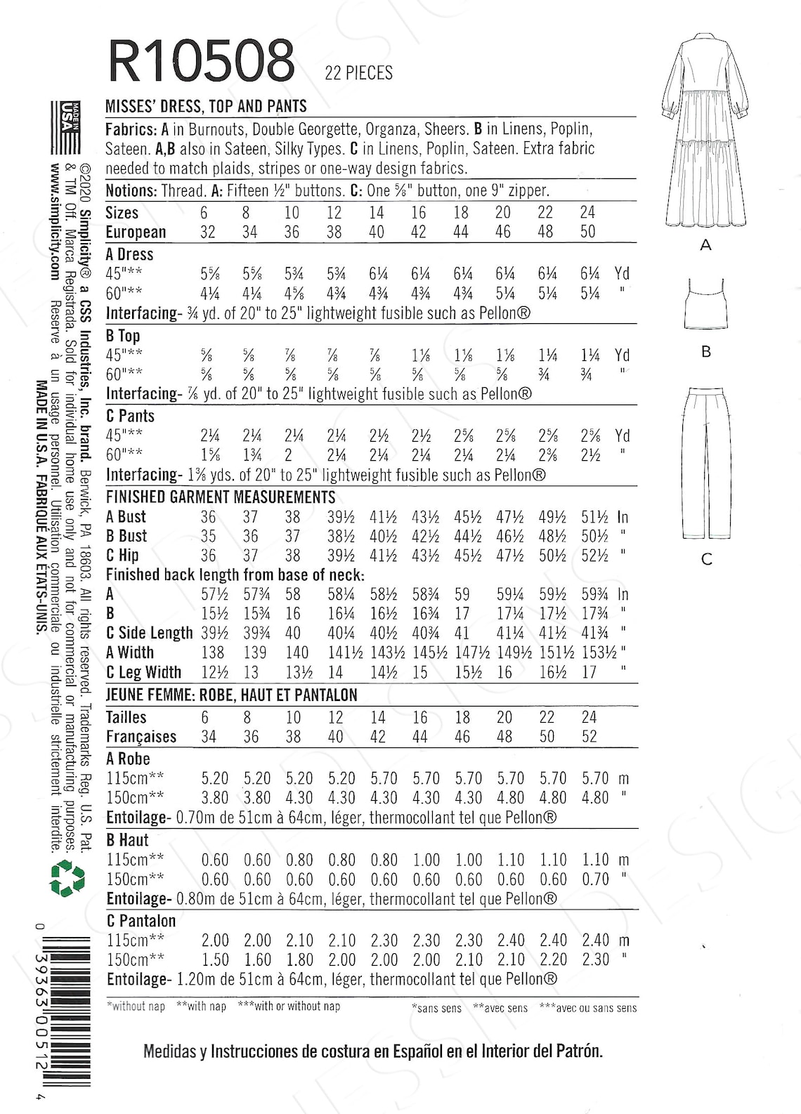 Uncut Simplicity Sewing Pattern 11376 11248 10508 9114 - Etsy