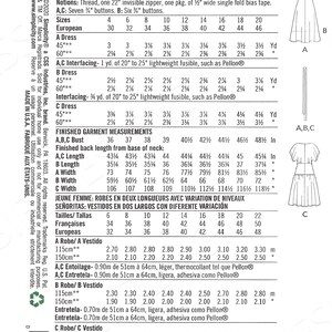 Uncut Simplicity Sewing Pattern 10502 S9103 9103 Misses' Dresses in Two ...