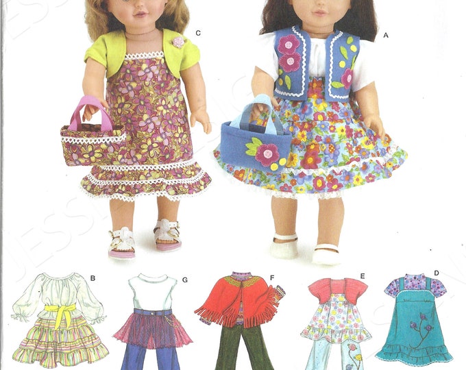 Uncut Simplicity Sewing Pattern 3936 One Size 18" Doll Clothes. Will ...
