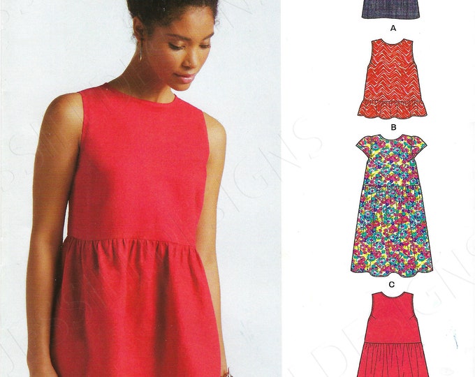 Uncut New Look Sewing Pattern D0596 596 6511 Misses Easy Tops Sizes 6 ...