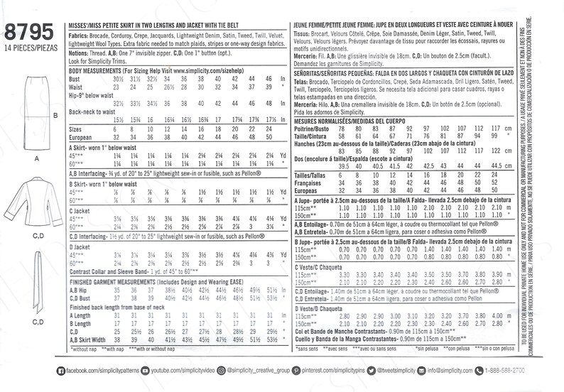 Uncut Simplicity Sewing Pattern 10035 8795 Misses'/miss - Etsy