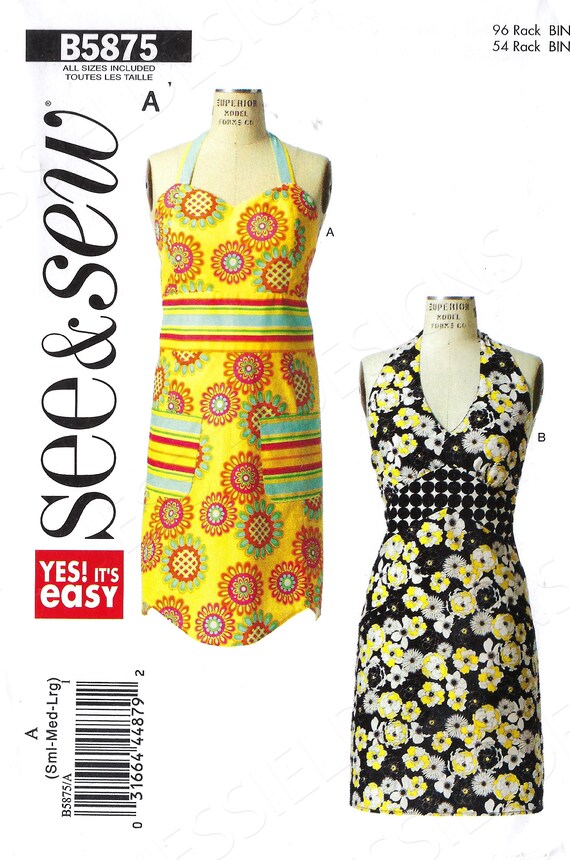 Uncut Butterick Sewing Pattern See Sew 5875 Apron Pattern for | Etsy