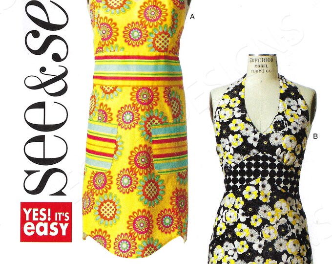 Uncut Butterick Sewing Pattern See Sew 5875 Apron Pattern for Adults in ...