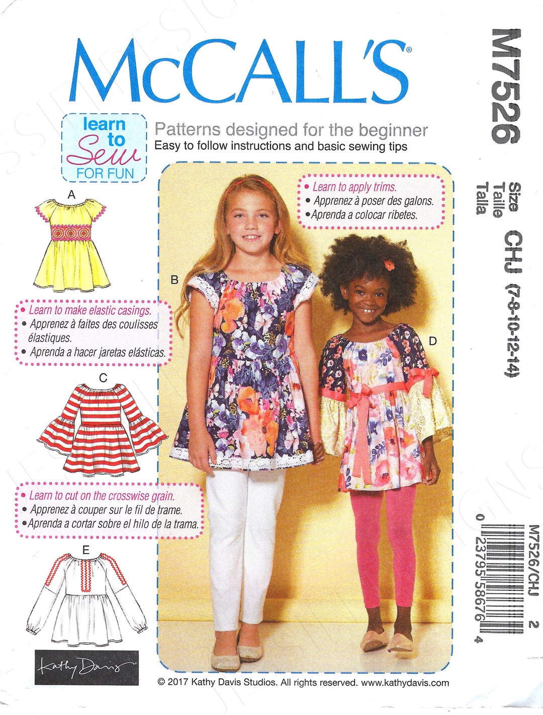 Uncut Mccalls Sew Sewing Pattern 303 7526 Kathy Davis Scatter Joy ...