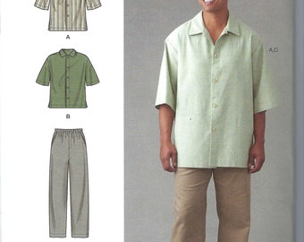 Men's Shirt in Two Lengths, Pants & Shorts Simplicity Sewing Pattern ...