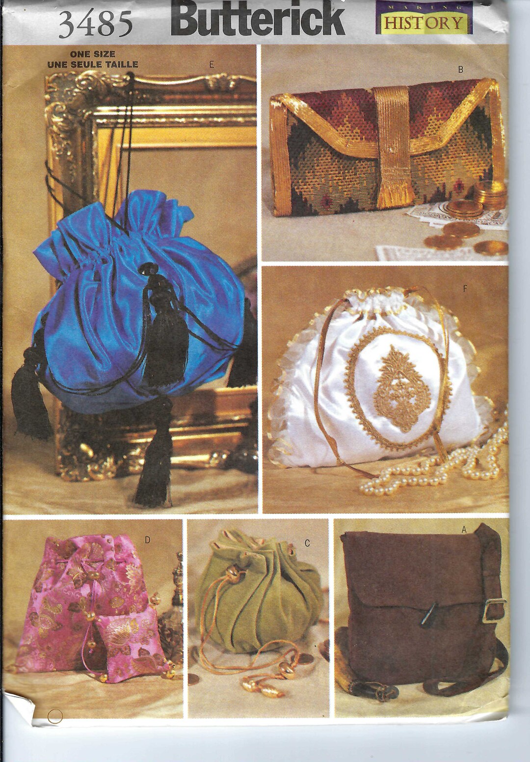 Uncut Butterick Sewing Pattern Butterick Fashion Accessories - 3485 ...