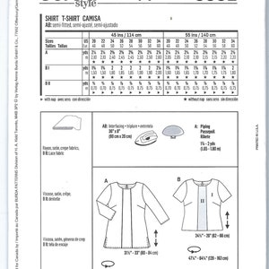 Uncut Burda Style Sewing Pattern Blouse-blouse Shirt-tunic 6552 Size 20 ...