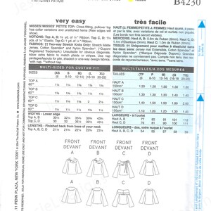 Uncut Butterick Sewing Pattern Size XS,S,M L-xl Butterick 4230 Fast and ...