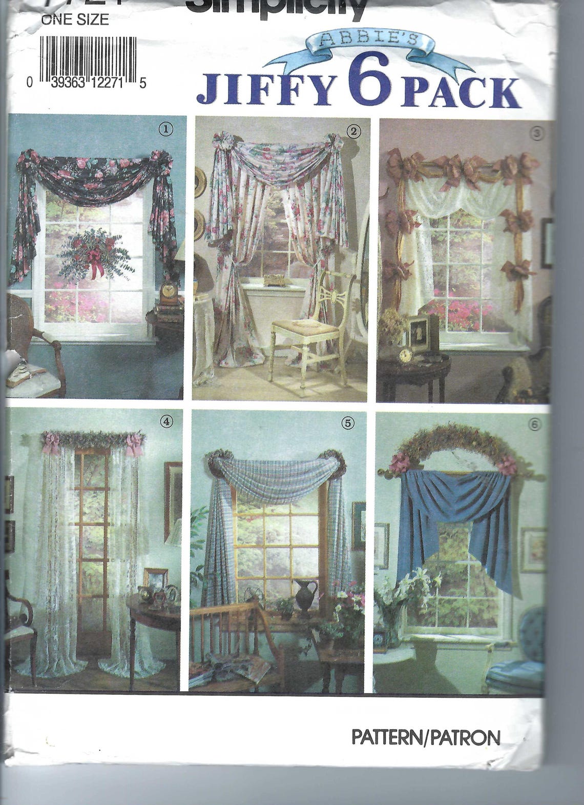 Uncut Simplicity Sewing Pattern Window Dressing Decor 7721 Simplicity ...