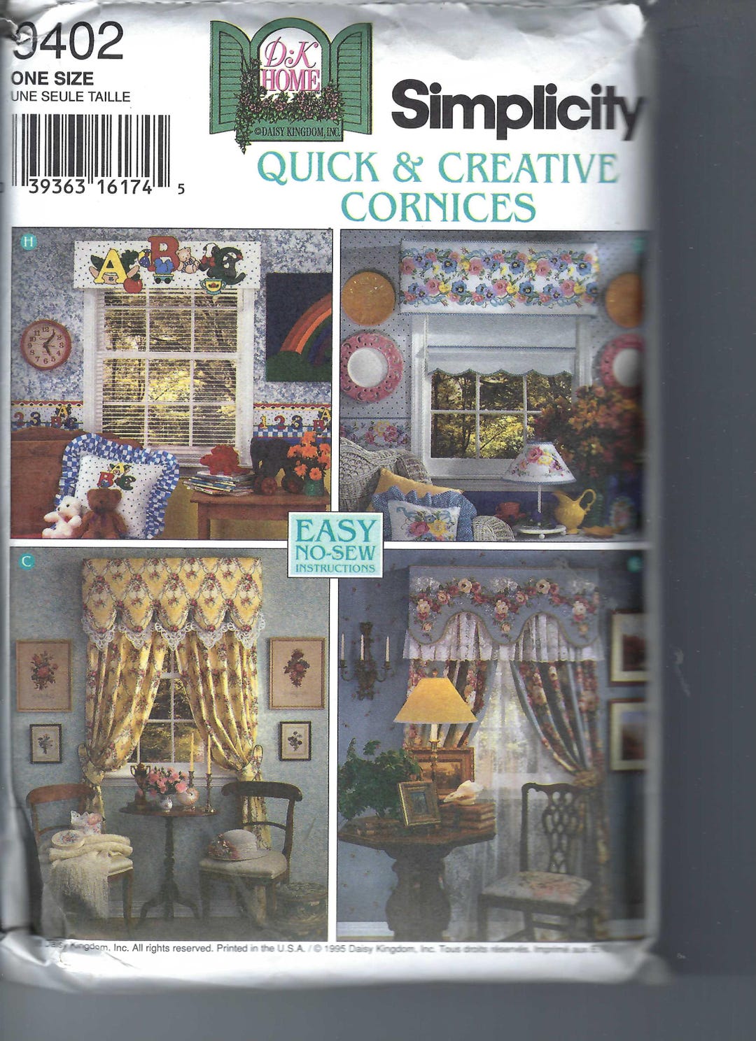 Uncut Vintage Simplicity Sewing Pattern 9402 Quick and Creative Cornices Easy Scalloped Border ...