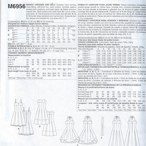 Uncut Mccalls Sewing Pattern 6956 Sizes 6-14 14-22 Misses Summer ...