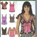 Uncut Simplicity Sewing Pattern 4353 V Neck Top High Shaped Waist ...