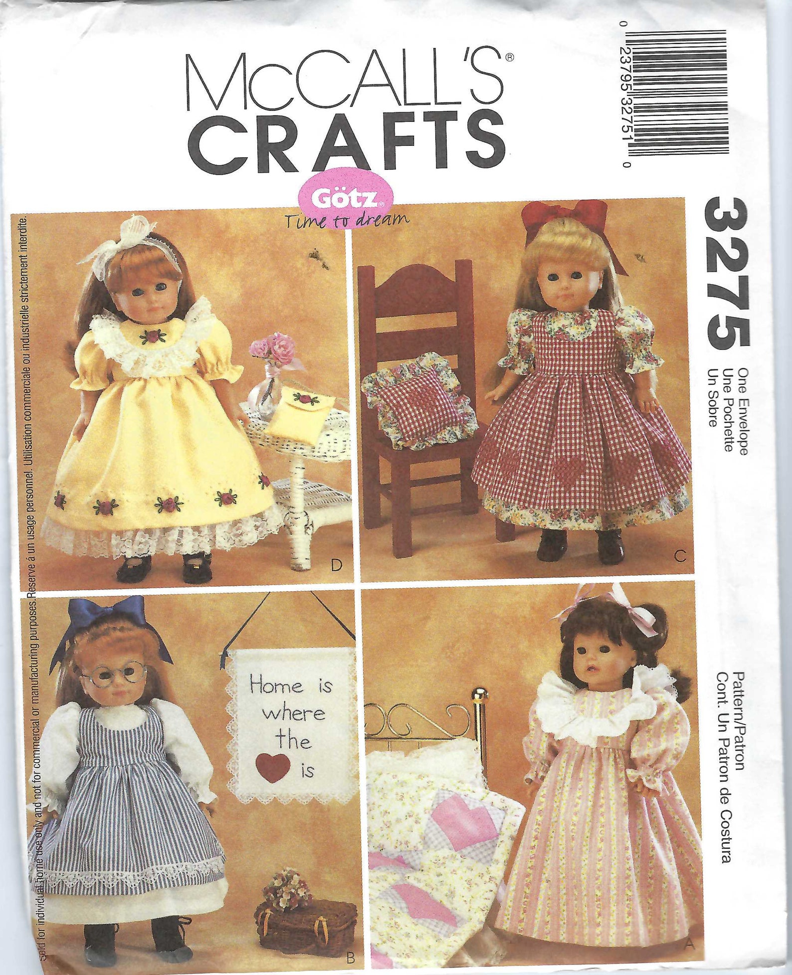 UNCUT Mccalls Sewing Pattern Doll Clothes Wardrobe for 18 Doll Uncut ...
