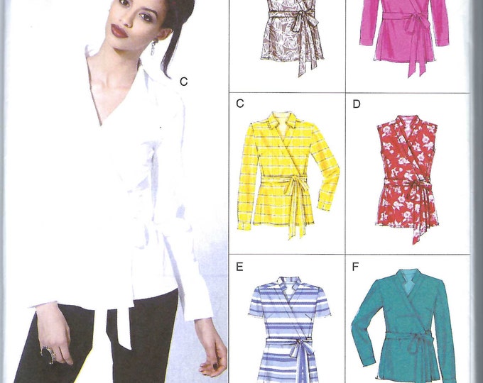 Uncut Vogue Sewing Pattern Easy Fitted Wrap Blouse Pattern - Princess ...