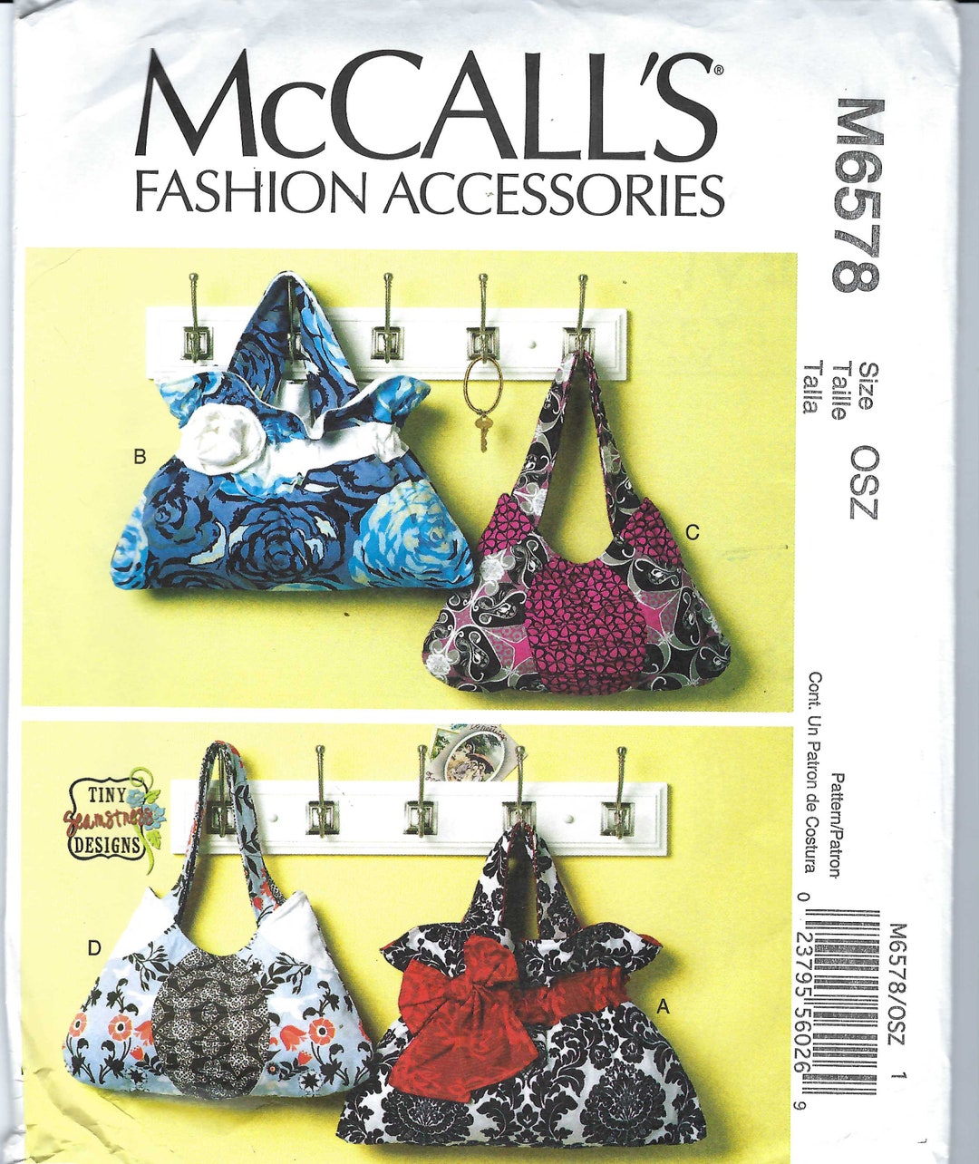 Uncut Mccalls Sewing Pattern 6578 Purses Bags Factory Folded - Etsy
