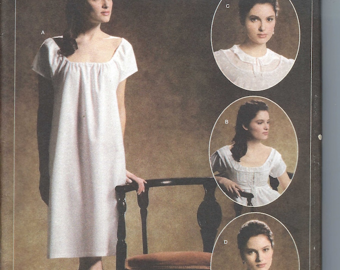 Uncut Simplicity Sewing Pattern 4052 Women's Regency Chemise Chemisette ...