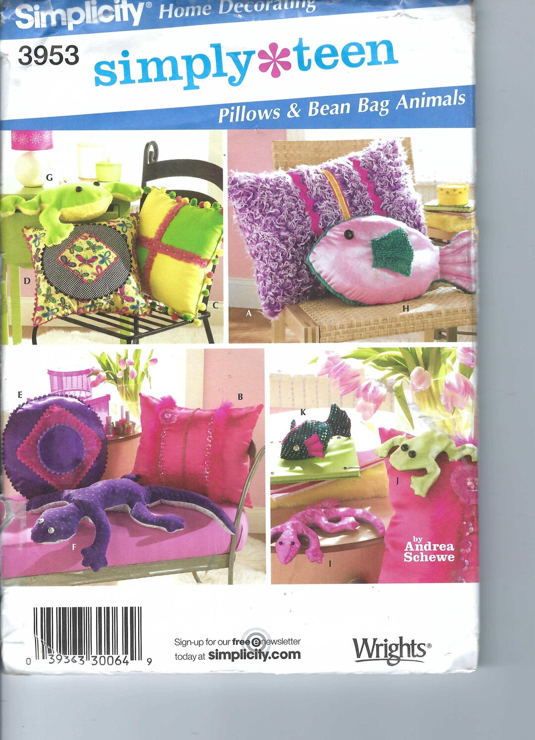 Uncut Simplicity Sewing Pattern Home Decorating - Simplicity 3953 ...